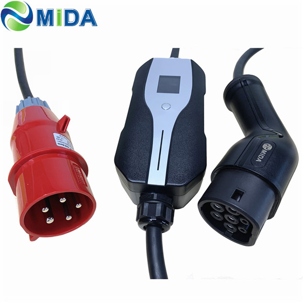China 3Phase 400V 11KW 16A Type 2 EV Charger Cable Level 2 EV Charging ...